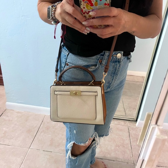 Coach | Bags | Coach Mini Lane Top Handle In Colorblock | Poshmark